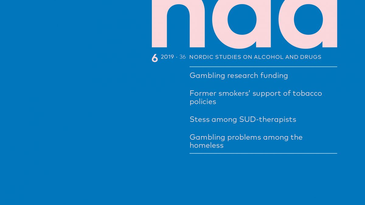NAD – Nordic Studies on Alcohol and Drugs | NVC